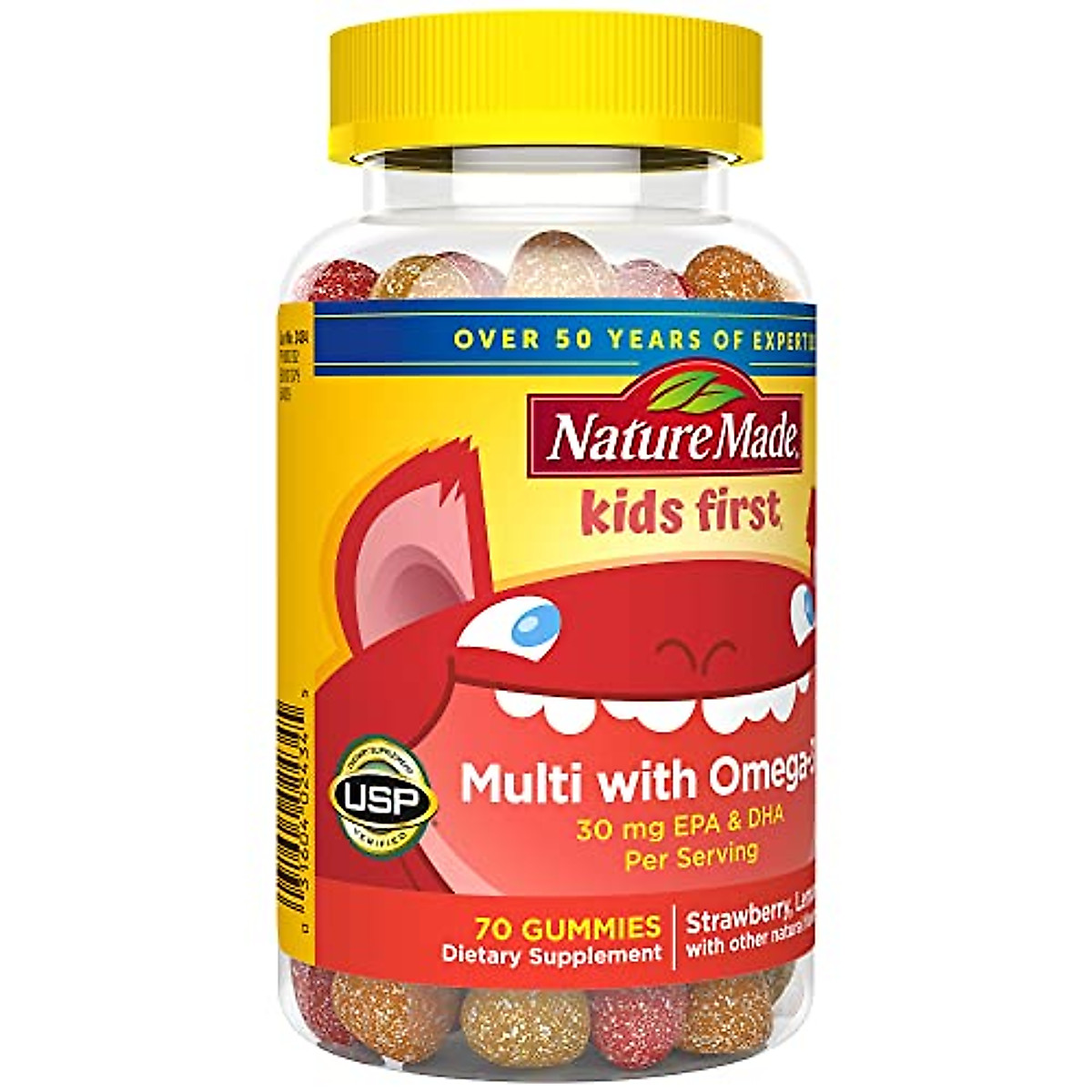 Nature Made Kids First Multivitamin with Omega-3, Kids Vitamins and Minerals for Nutritional Support, 70 Kids Multivitamin Gummies