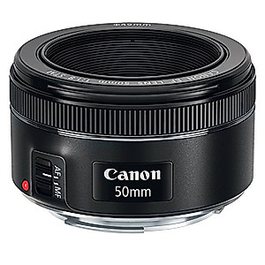 Canon EF 50mm f/1.8 STM Lens + 3pc Filter Kit + Lens Pen + Blower + Hood + Lens Pouch + Cap Keeper