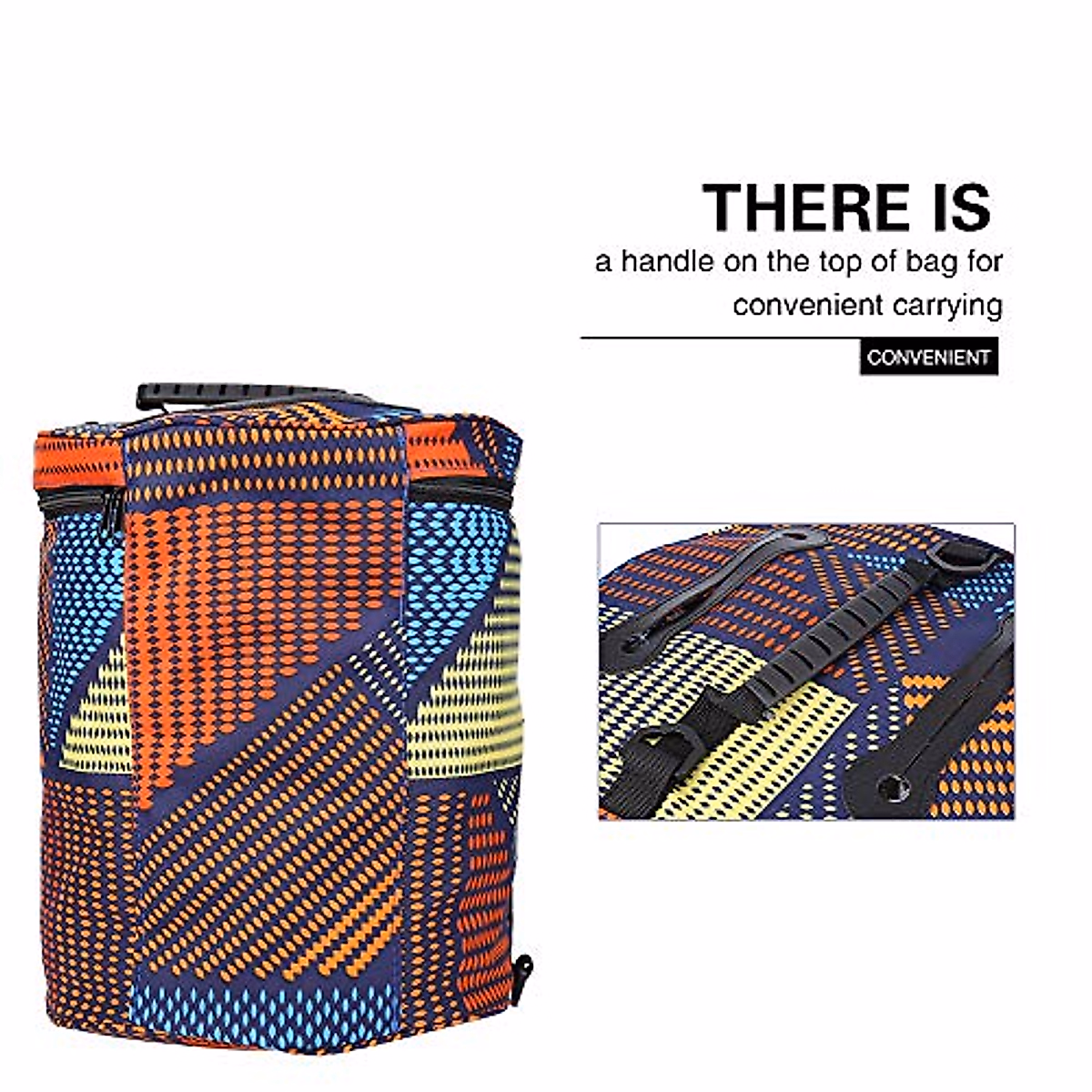 ZJchao Knitting Bag for Yarn Storage, Anti-Static Oxford Cloth Portable Knitted Round Storage Yarn Box Pocket for Accessories and Slits on Top to Protect Yarn and Prevent Pestering