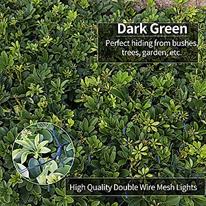 Solar Net Lights Outdoor Mesh Lights Waterproof with 8 Lighting Modes, Auto On/Off, 200 LED Starry Fairy String Lights Backyard Patio Twinkling Lights Wall Roof Wedding Party Decor(9.8ftx6.6ft,White)