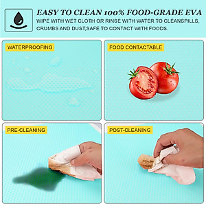 Polly Online Refrigerator Liners Shelf Liners Washable Refrigerator Mats Kitchen Silicone Refrigerator Pads Place Mats 5PCS/Set