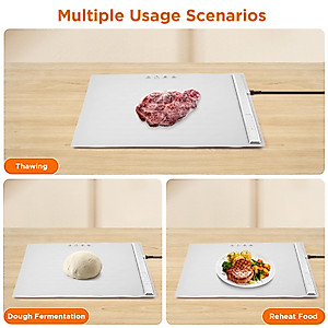 Food Warming Mat,Roll Up Portable Electric Warming Tray for Food,with 3 Temperature Settings,Silicone Heating Mat for Food,Food Warmer for Buffet Party, Sabbath, Gatherings, Daily Use