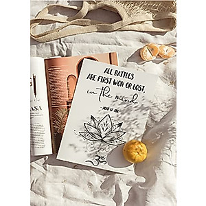 St Joan of Arc 11x14 Gallery Style Print by Soul Sunshine | Unframed 'All Battles' Bible Verses Wall Decor Poster Prints | Rustic Wall Decor, Black and White Lotus Flower, Home Wall Decor