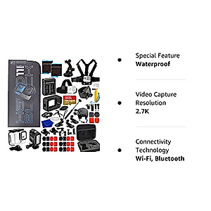 GoPro HERO11 (Hero 11) Black - Waterproof Action Camera with 5.3K Ultra HD Video, 27MP Photos, 1/1.9" Image Sensor, Live Streaming, Webcam + 50 Piece Bundle with 128GB SD Card, 2 Extra Batteries