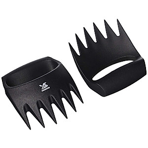 MSY BIGSUNNY Wolf Meat Claws, Solid Core and Sturdy Shredder Claws for Pulled Pork Shredder Claws BBQ Grill Tools (Set of 2, Black)