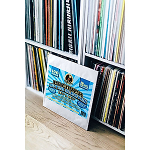 Collector Essentials 100 Clear LP Outer Sleeves - USA Made (3mil Thick) Preserve Your Single, Double and Gatefold Vinyl Album Covers in Our Polyethylene 12 5/8 x 12 5/8" High Clarity Brand Poly Bags.