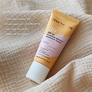 Evereden Premium Mineral Sunscreen SPF 30: Baby-Safe Whole-Family Mineral Sunscreen Kids Love - Non-Nano Kids Sunscreen for Year-Round UVA & UVB Protection -Safe & Reef-Friendly - FSA Eligible