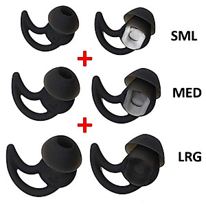 NATEFEMIN 3 Size Replacement Earbuds for Bose QC30/QC20/QC20i/SoundSport SIE2i IE2 IE3