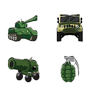 Camouflage Army Party decoration Birthday Party, Cake with 3D Paper Centerpiece Camouflage Spiral Hanging Decoration Cake Planting Flag