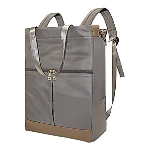 brimwomen Women's Convertible Handbag,Waterproof Large Capacity with Zipper Laptop Backpack,University School Travel Casual Bag(Khaki)