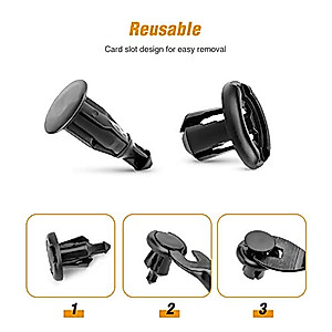 GOOACC GRC-08 Honda and Acura Fender Clips-91503-SZ3-003 40 Pcs Fastener Rivet Clips Nylon Bumper Automotive Furniture Assembly Expansion Screws Kit Auto Body 10mm-40PCS