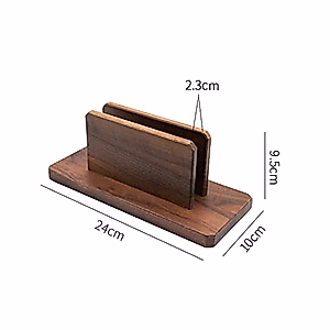 Bright Stone Vertical Laptop Stand,Walnut Wood Vertical Laptop Holder and MacBook Stand,Desk Setup,Desktop Organizer,Suitable for MacBook,Laptop,Books,Phone