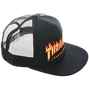 Thrasher Embroidered Flame Logo Hat - Black