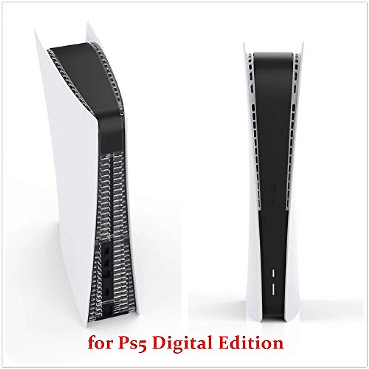 Dust Proof Cover for Ps5, Anti-Dust Cover Dust Plugs USB Hdmi Interface for Ps5 Console with 10pcs Silicone Ps5 Controller Joystick Grips (Playstation 5, dustproof Cover Set)