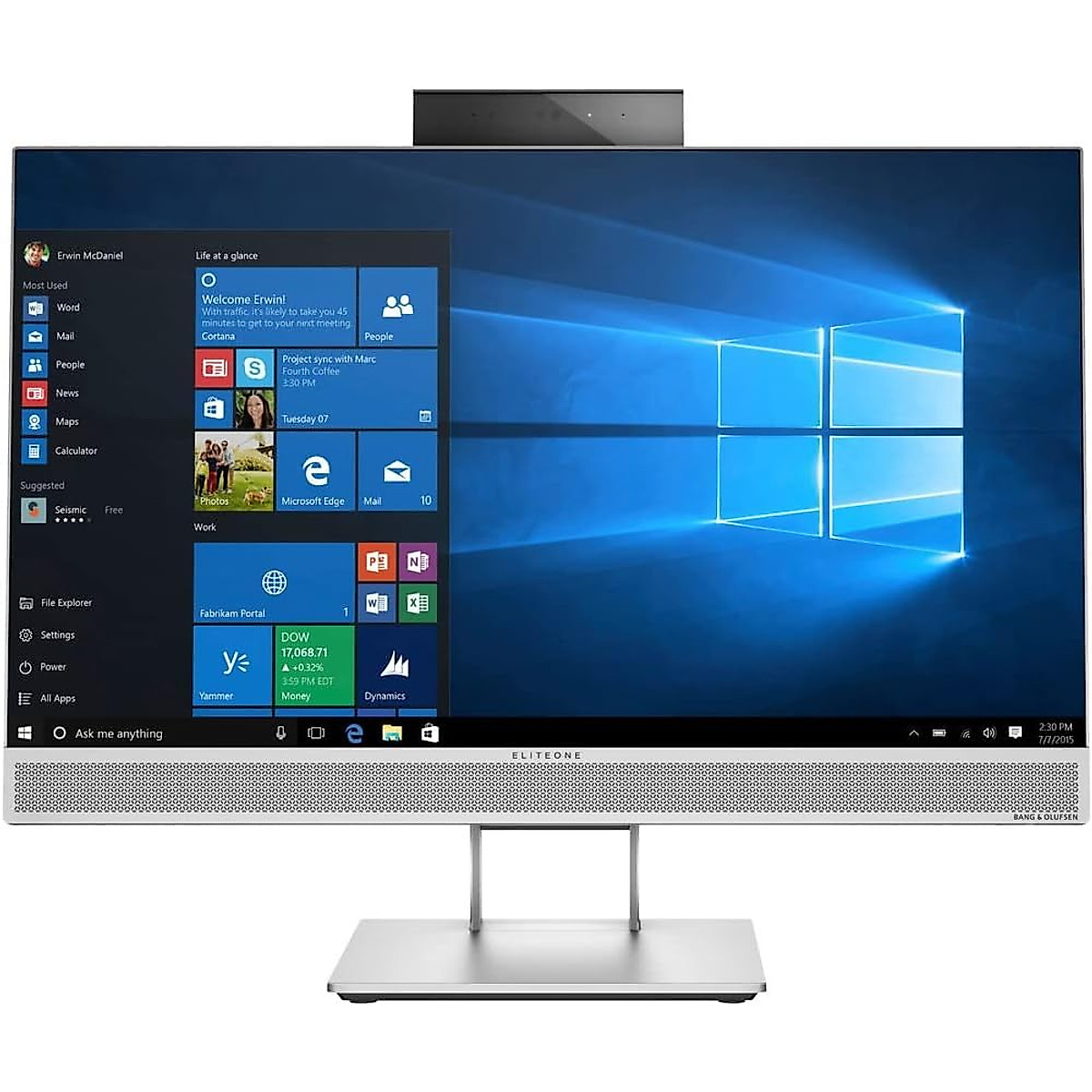HP EliteOne 800 G4-AIO 23.8" FHD, Core i5-8500 3.0GHz, 16GB RAM, 512GB Solid State Drive,Wireless Mouse & Keyboard Windows 10 Pro 64Bit, CAM, (Renewed)
