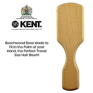 Mens Finest Beechwood Pure White Bristle Rectangular Club Brush - OG4