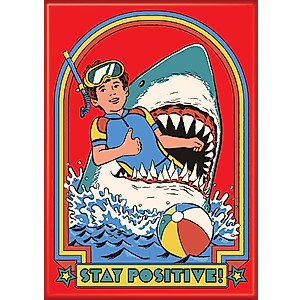 Ata-Boy Steven Rhodes Stay Positive 2.5" X 3.5" Magnets for Refrigerators and Lockers