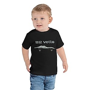 JG Infinite 1982 Sports Car C3 3rd Gen 82 Vette Toddler Short Sleeve Tee Black