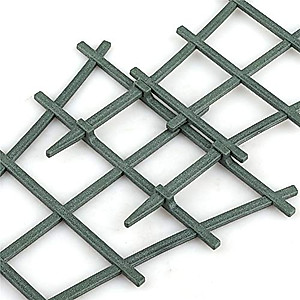 GREENWISH 4pcs 9x3inch Mini Plant Trellis Plastic Garden Plant Support DIY Climbing Trellis Flower Supports Dark Green
