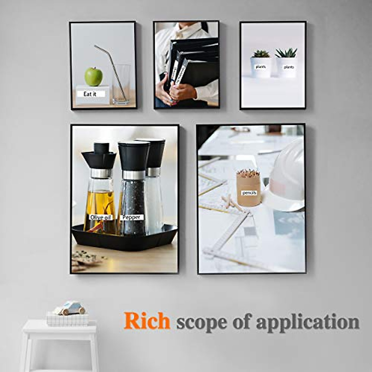 EASYPRINT Compatible M Tape Replacement for Brother MK-221 m-k221 9mm 0.35inch Black on White MK Label Tape use for Brother P-Touch Label Maker PT-M95 PT-70BM PT-90 PT-80 PT-65 PT-85, 5-Pack