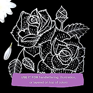 SAKURA Gelly Roll Gel Pens - Bold Tip Ink Pen for Journaling, Art, or Drawing - Classic White Ink - 6 Pack