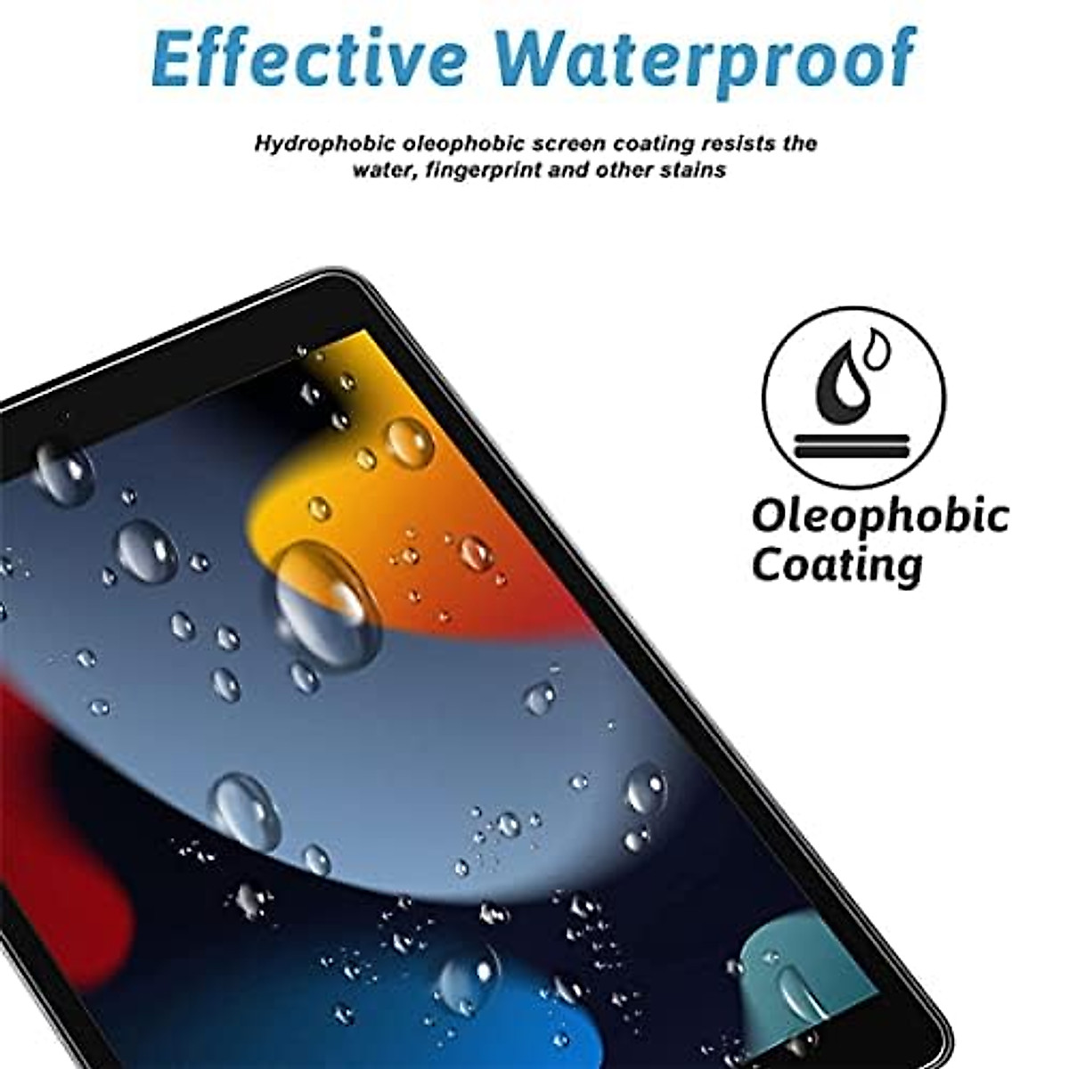 GOZOPO [2-Pack] Screen Protector for iPad 9th Generation, iPad 8th / 7th Generation, Tempered Glass Film for iPad 10.2 inch 2021/2020/2019 Release