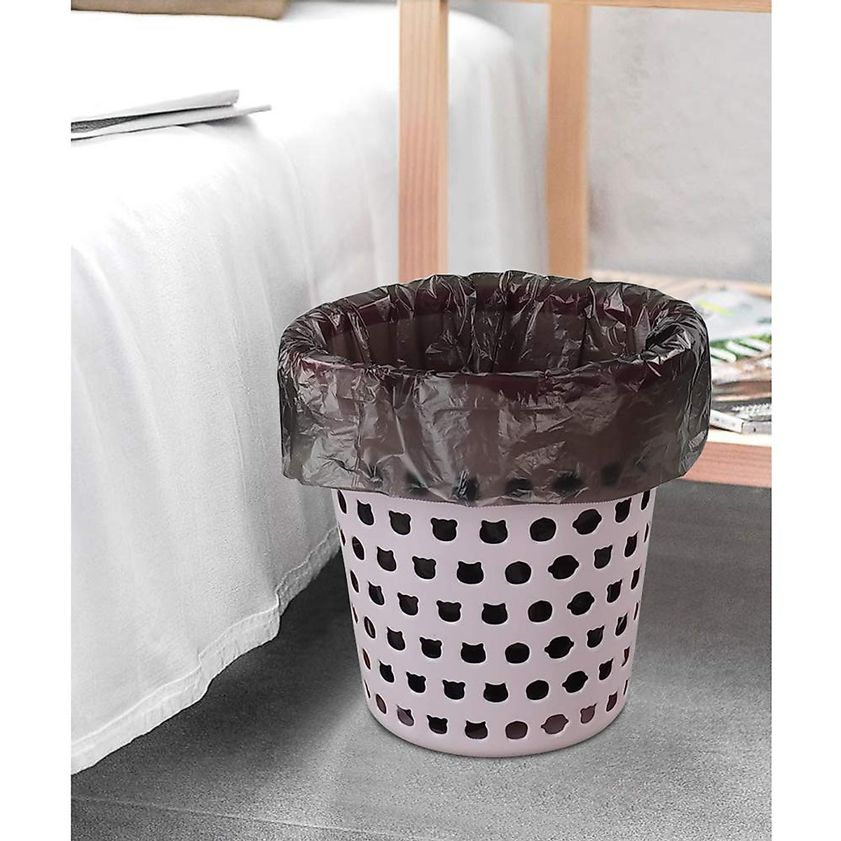 Gloreen Small Trash Bag, 2.6 Gallon Black Unscented Leakproof Garbage Liners(6 Rolls, 150Counts)