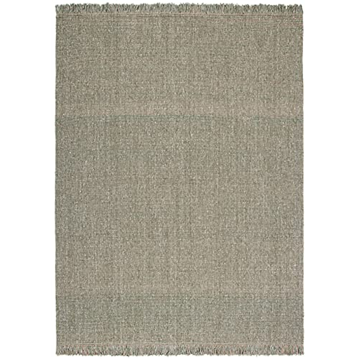 Safavieh Natural Fiber Collection 10' x 14' Green/Natural NF826Y Handmade Woven Fringe Jute Area Rug