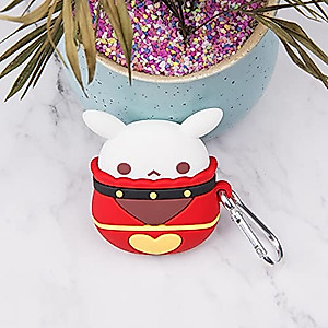 OCTT Compatible with Apple AirPods 1/2 Case, Cute Kawaii Game Cartoon Anime Silicone Cover with Keychain for Kids Girls Teens Women Boys