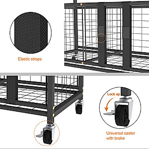 Uboway Sports Equipment Storage Rack: Garage Basketball Organizer for Ball Outdoor Cart