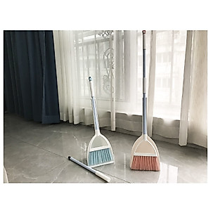 BSMstone Kids Broom and Dustpan Set-Mini Dustpan and Broom for Children Housekeeping Pretend Play Cleaning Tools Set (Blue)