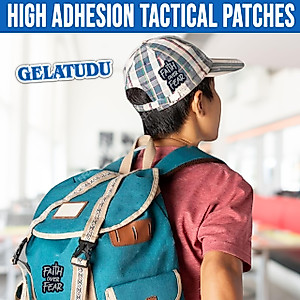 Faith Over Fear Patch-3 Inches Iron On/Sew On Embroidered Applique Patch, Religious Embroidery Patches for Clothes Backpacks Hats Motivational Embroidered Patch Christian DIY Accessories