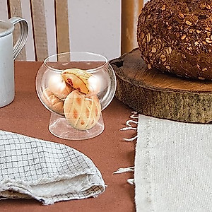 Angoily Juice Glass Crystal Dessert Bowl, 4.3-Inches Ice Cream Bowl,Glass Bowl for Sundae Salad Fruit Pudding Yogurt Snack Candy Trifle, Kitchen Prep Holiday Party Wedding（Pedestal）