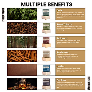 Rinse & Robust Mens Bar Soap 6Pcs Cleansing All Natural Handmade Mens Soap Bar Set Moisturizing&Exfoliating Oatmeal Scrub Soap Gift for Men Body&Hand All Skin Type|6 Different Scents |5.3 oz of 6 Bars