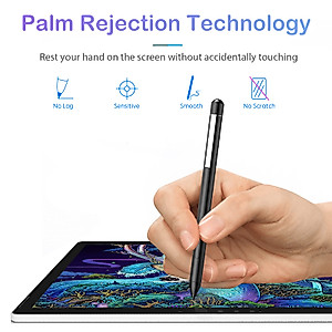 Active Pen for HP Pavilion x360 11m-ad0 14M-ba0 14-cd0 15-br0; HP Envy x360 15-bp0 15-bq0, x360 15-cn0, X2 12-e0xx,X2 12g0xx ; HP Spectre x360 13-ac0xx 15-blxxx (Black)