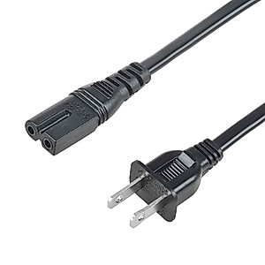 Jantoy 5ft AC Power Cord Outlet Socket Cable Plug Lead for Panasonic Technics SJA1721 SJA172 SJA172-1 RJA0065-1D Matsushita SJA 172-1,1-751-815-11,Playstation1 and PS2,CFDS350SI Boombox Flat Fig 8