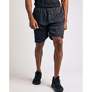 Real Essentials Mens Mesh Shorts Active Wear Athletic Short Men Basketball Pockets Workout Gym Soccer Running Summer Fitness Quick Dry Casual Clothes Sport Training Hiking, Set 4, XXL, Pack of 5