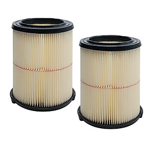 Replacement Cartridge Filter for Craftsman 9-38754 Red Stripe General Purpose for 5 to 20 Gallon Shop Vacuums CMXZVBE38754 (9-38754) (2 Pack)