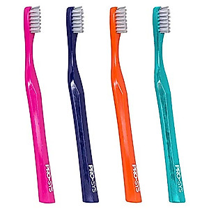PRO-SYS® Kids Toothbrush (Colorful 4-Pack) - Made with Soft Dupont™ Tapered Bristles (Ages 8-12)