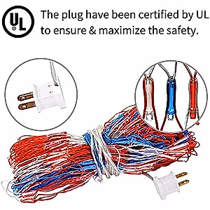 PUHONG (New) American Flag Lights, 420 LED USA Flag Net Lights, Outdoor Waterproof Patriotic Ornaments for Independence Day National Day July 4th Memorial Day Christmas New Year Party Yard Decoration