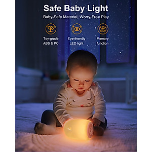 Night Light for Kids, VEYFIY Nursery Night Light with Touch Control & 1H Timer,Portable Baby Nursery Light with Charging Pad,4 LED Light Modes Rechargeable Night Lamp for Kids Room,Bedroom,Up to 100H…