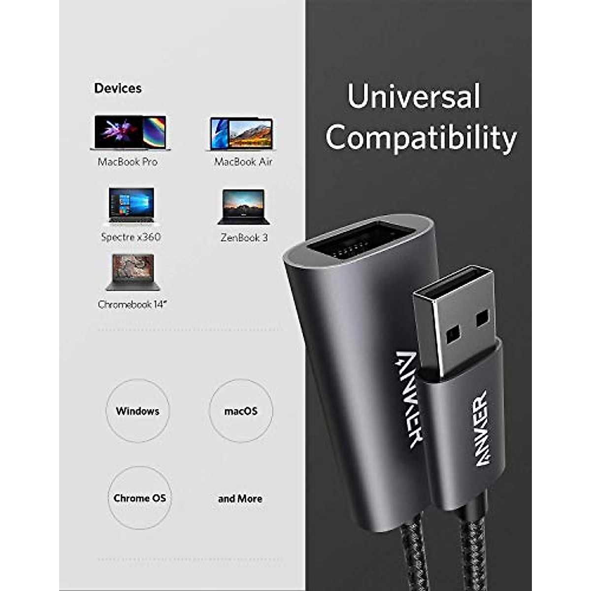 Anker USB 3.0 to Ethernet Adapter, PowerExpand USB 3.0 to Gigabit Ethernet Adapter, Aluminum Portable USB-A Adapter Compatible for MacBook Pro 2015, MacBook Air 2017, and More