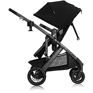 Evenflo Pivot Suite Travel System with LiteMax Infant Car Seat with Anti-Rebound Bar Dunloe Black