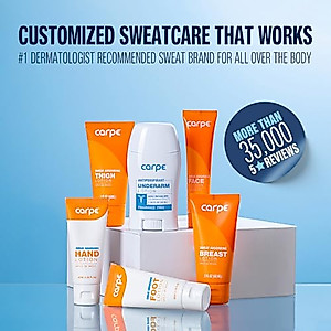 Carpe Antiperspirant Underarm, Hand & Foot Lotion Bundle, Head to Toe Sweat Protection for Hands, Feet, and Underarm, Dermatologist Recommended