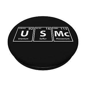 Periodic Tees Co. Usmc (U-S-Mc) Periodic Table Elements Spelling PopSockets Stand for Smartphones an