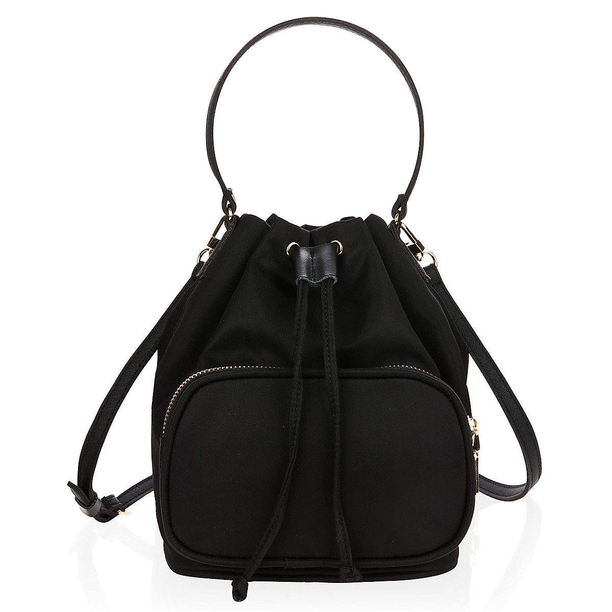 1071 Nylon Roomy Crossbody Bucket Bags Water Proof Purses Wristlet Handbags