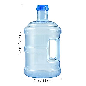 Veemoon 5L Water Jug Water Bottle With Screw Caps Water Jug Container, Empty Mineral Water Bottle Portable PC Bucket Water Bottle with Grip Carry Handle Water Containers