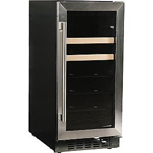 Azure-A115BEV-S-15" Beverage Center with Stainless Trim Glass Door