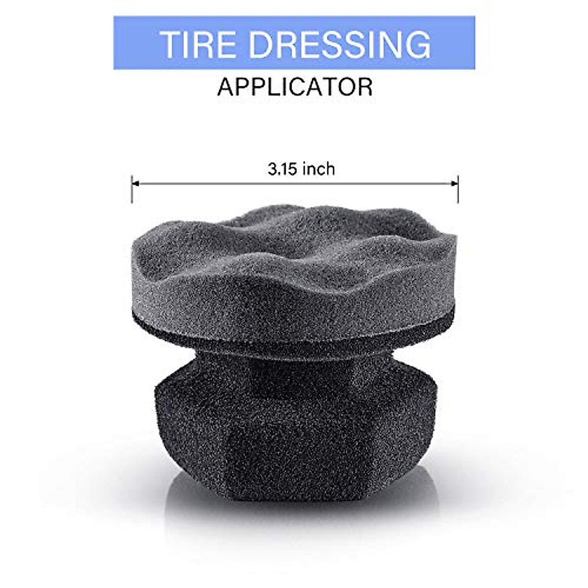 10 Pieces Tire Dressing Applicator Washable Tire Shine Applicator Dressing Pad Car Detailing Foam Sponge Reusable Tire Cleaner Sponge for No Mess Tire Detailing Supplies