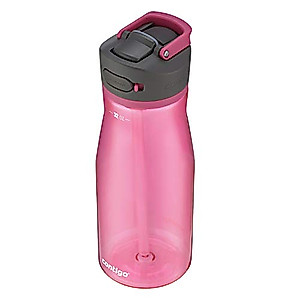 Contigo Ashland 2.0 Leak-Proof Water Bottle with Lid Lock and Angled Straw, Dishwasher Safe Water Bottle with Interchangeable Lid, 32oz Dragon Fruit